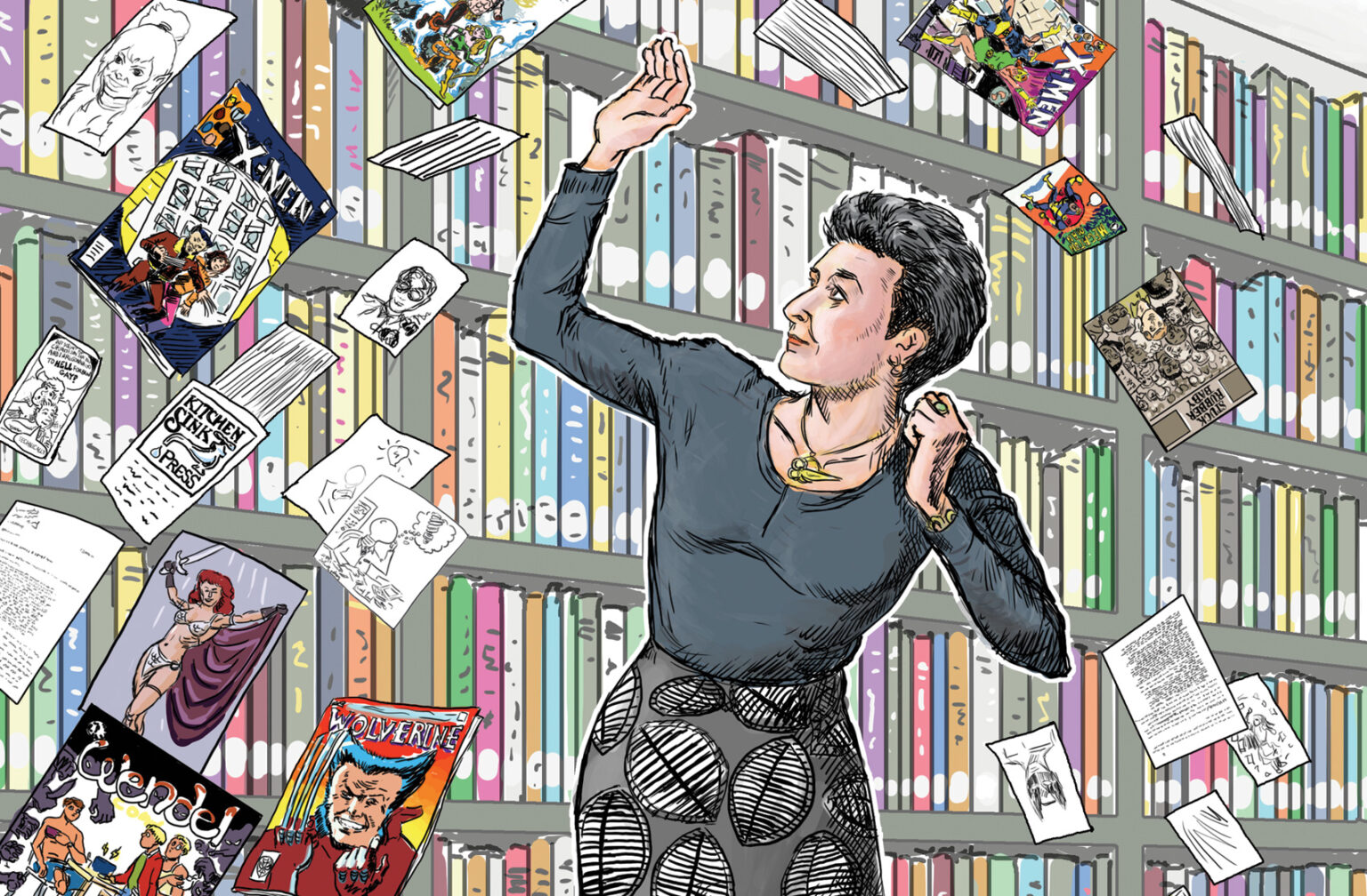 The Art Of The Library – Greg Goldstein's Comic Art Gallery